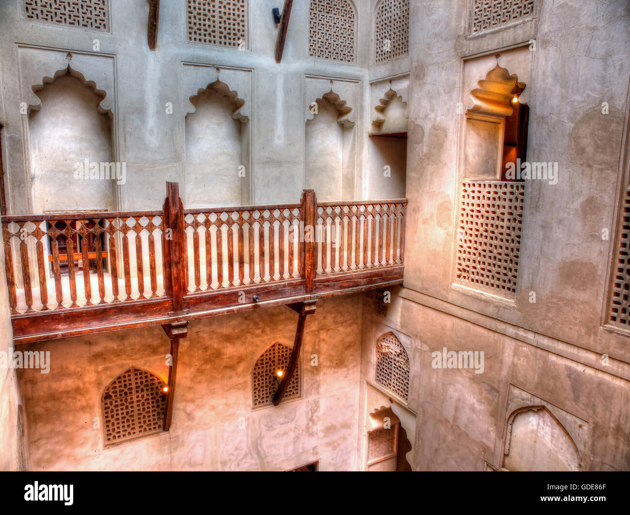 Inner courtyard oriental castle Stock Photo - Alamy
