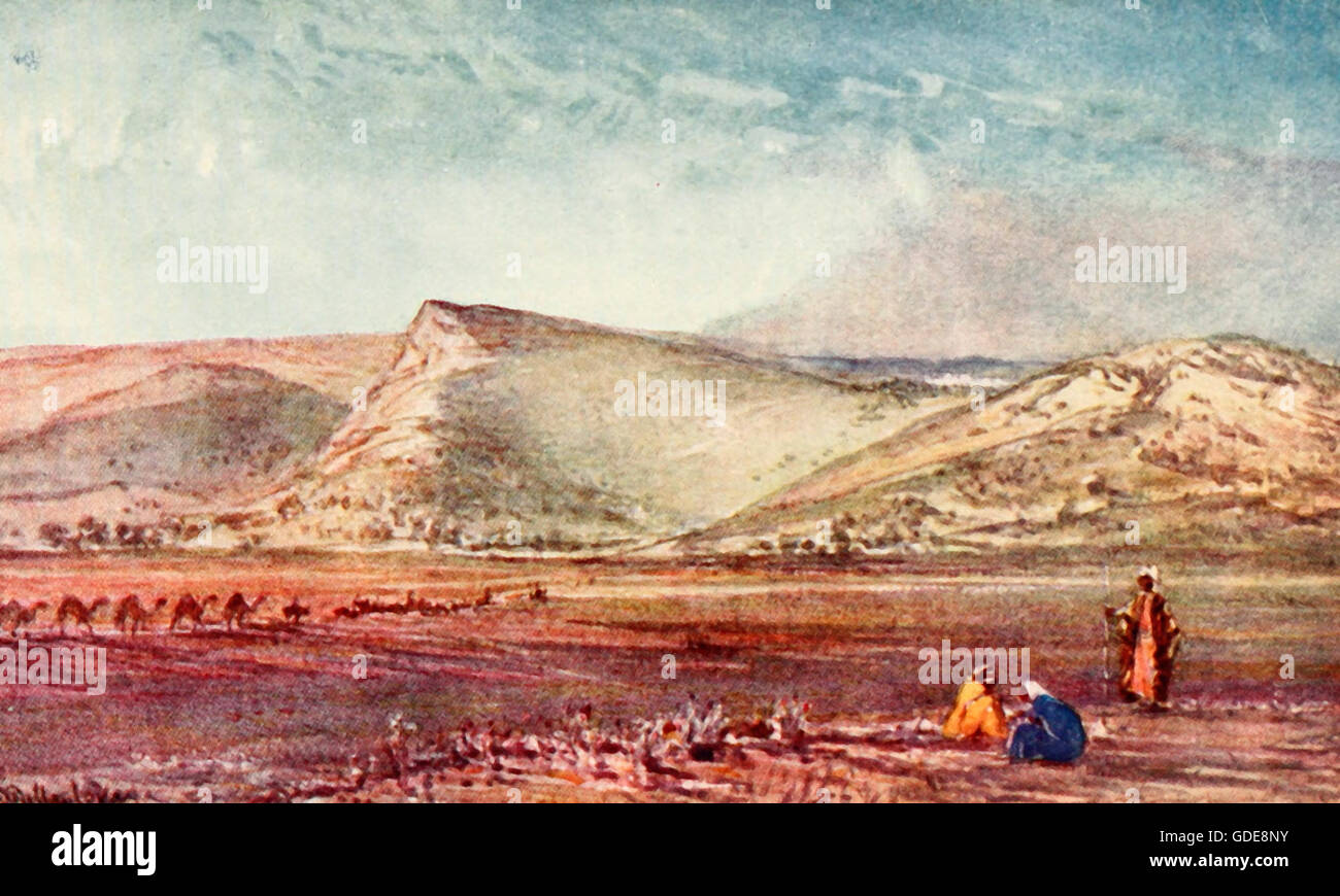 The Hills around Nazareth from the Plains of Esdraelon. Holy Land ...