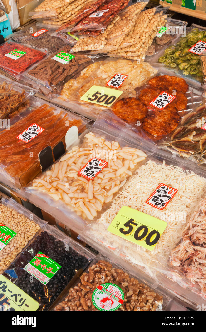 Japan,Honshu,Tokyo,Ueno,Ameyoko-cho Market,Display of Dried Goods Stock ...