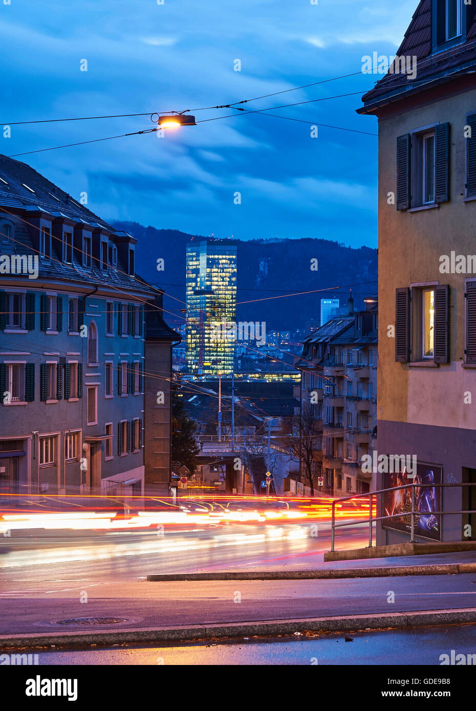 Zurich,canton Zurich,Switzerland,Europe,at night,night,town,city,lights ...