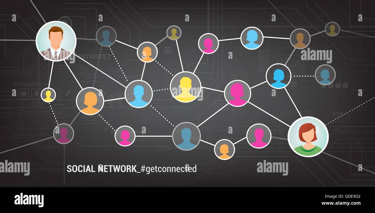 Meet new people and find new friends online using social networks Stock ...