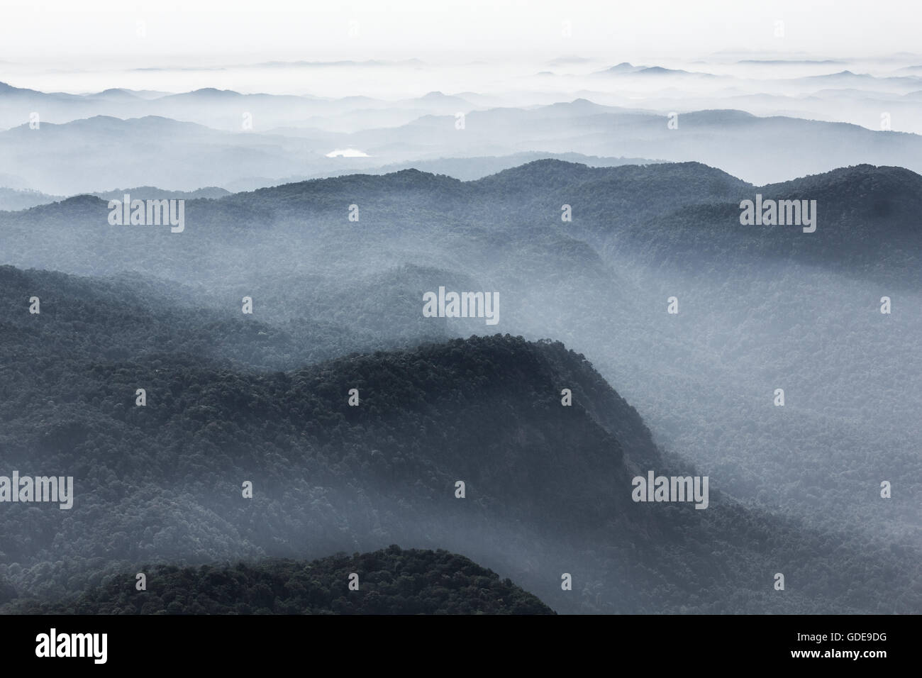 View of western ghats section in Kodachadri hills (kudajadri), Kollur ...
