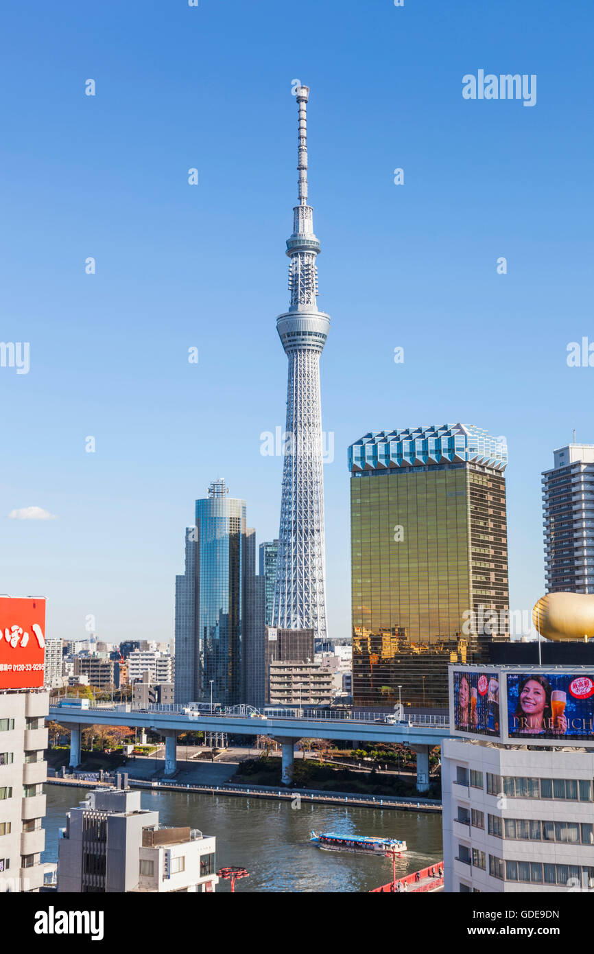 Japan,Honshu,Tokyo,Asakusa,Sumida River and Sky Tree Stock Photo - Alamy