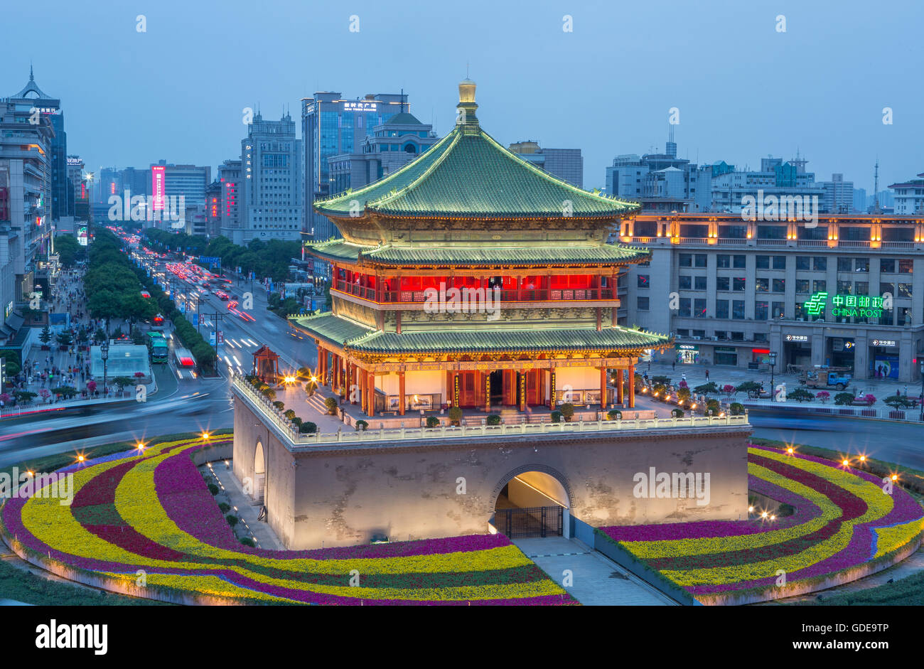 China,Shaanxi Province,Xi'an City,The Bell Tower Stock Photo - Alamy