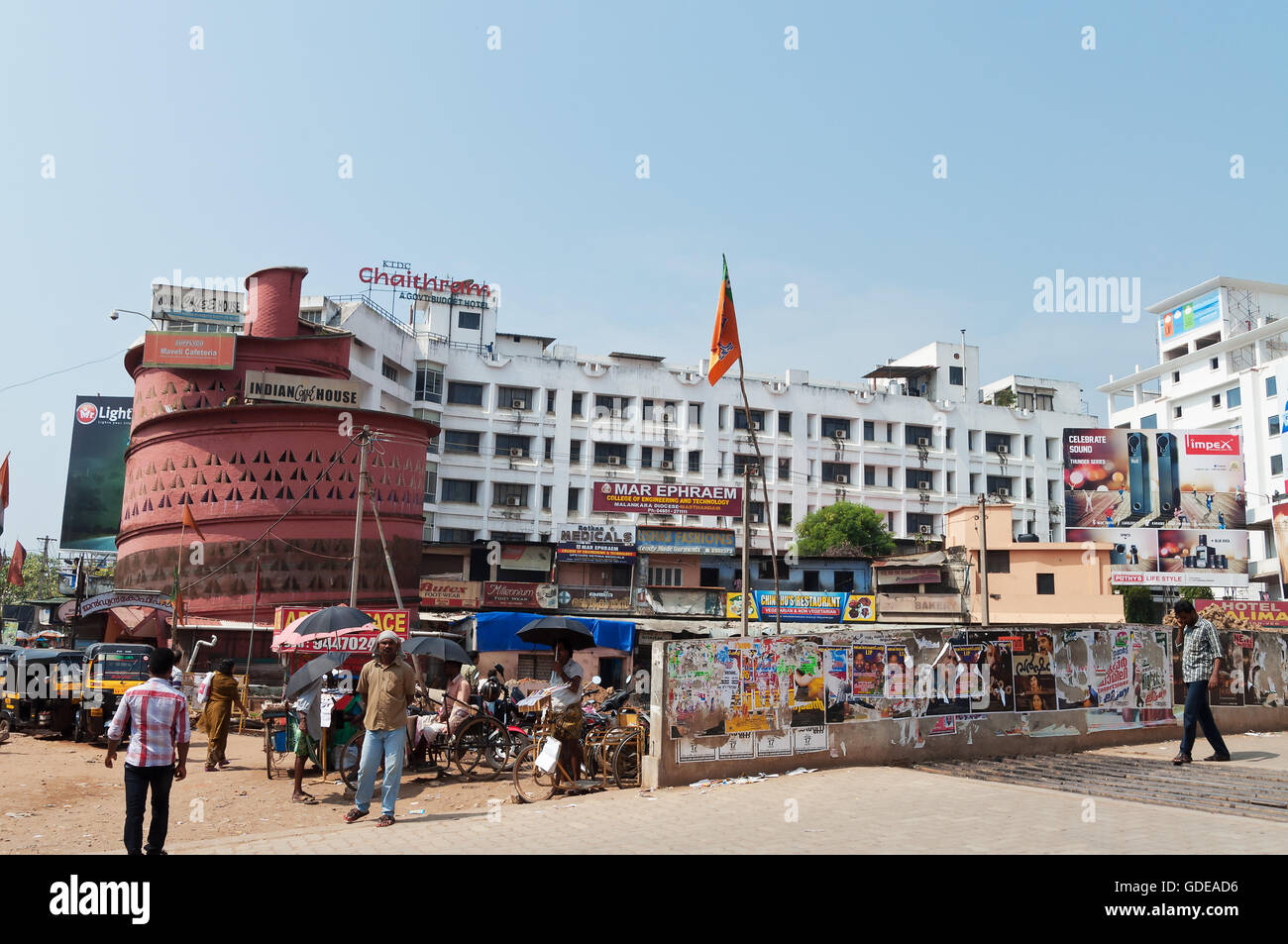 On the street in Thiruvananthapuram. It is the capital city of the ...