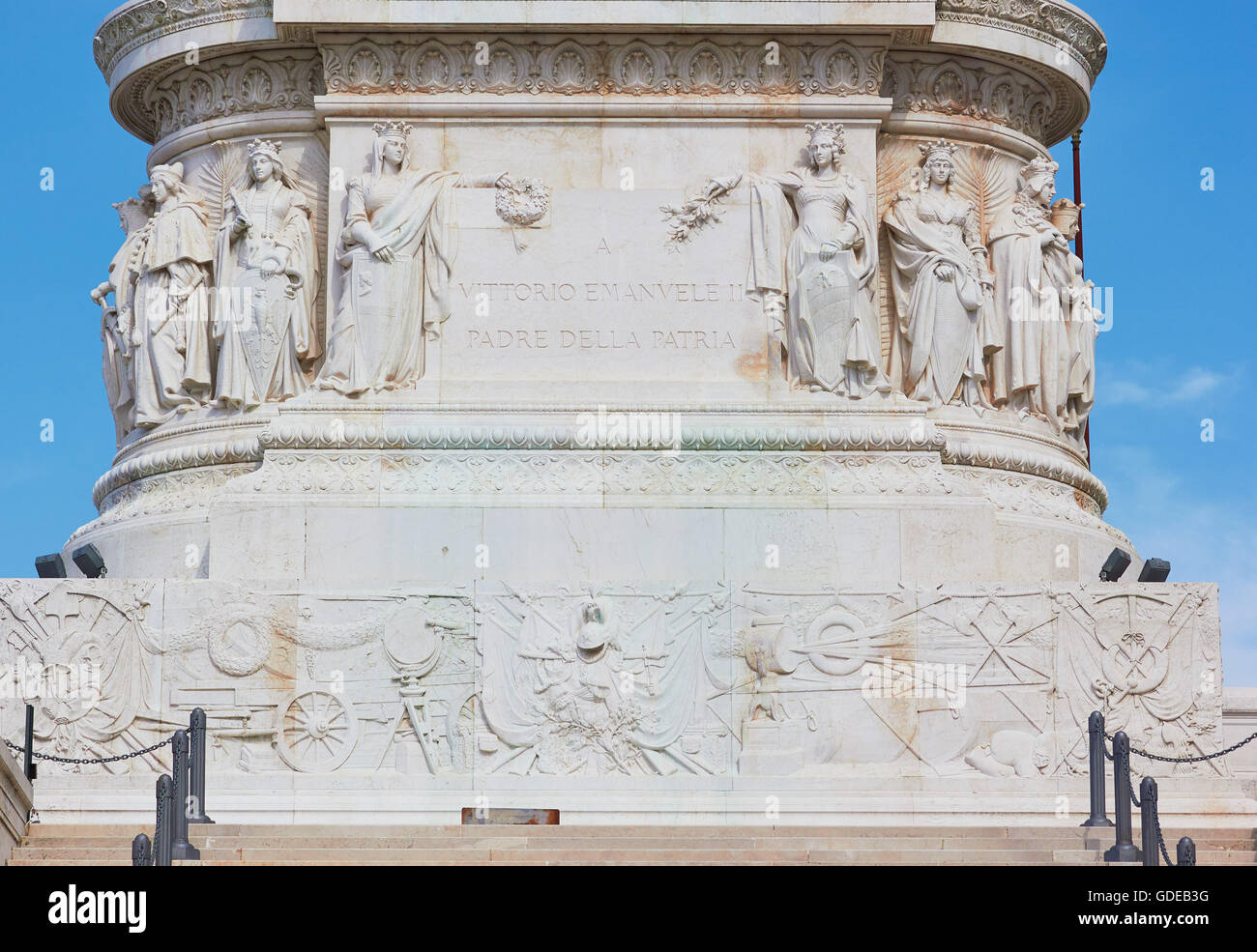 Plinth friezed with figures representing the major Italian cities ...