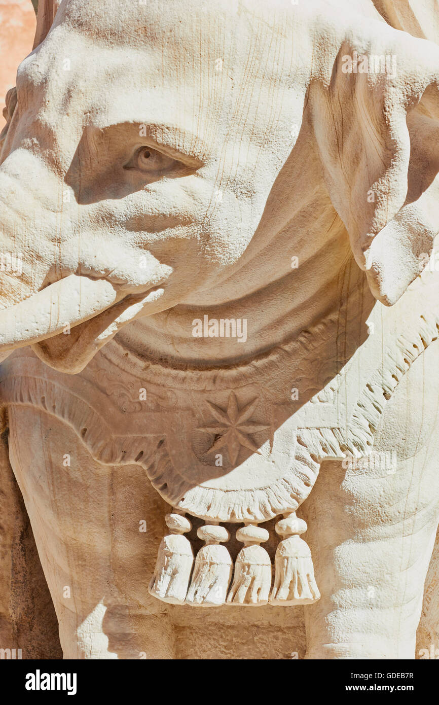 Marble Elephant and Obelisk sculpture (1667) by Gian Lorenzo Bernini ...