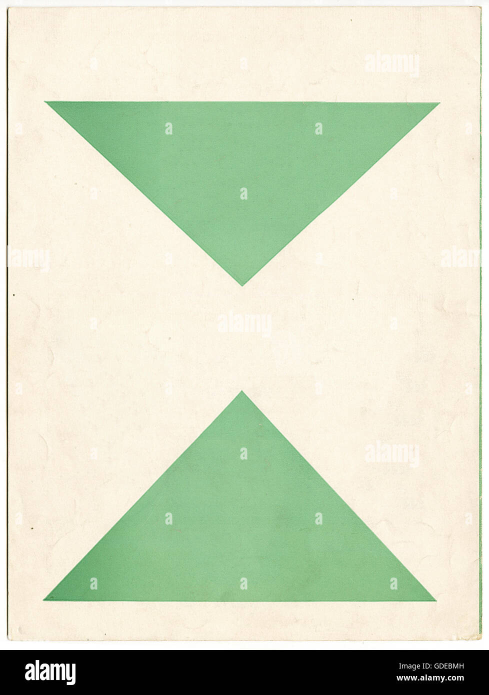 Vintage paper with printed green triangles Stock Photo - Alamy