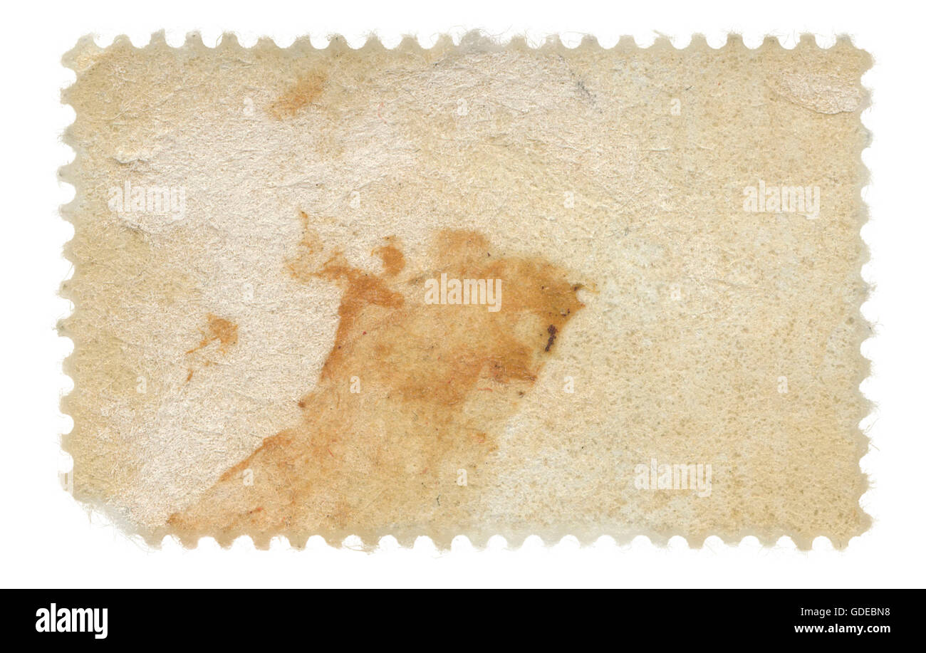 Back of a grungy old postage stamp Stock Photo - Alamy
