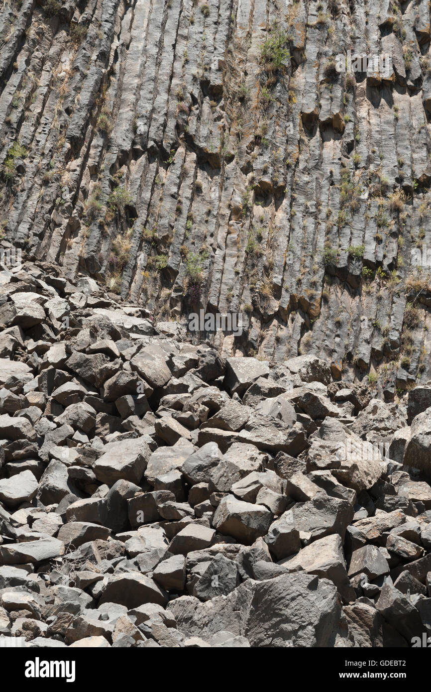 Basalt pillars and rocks in Garni Gorge (also called 'symphony of the ...