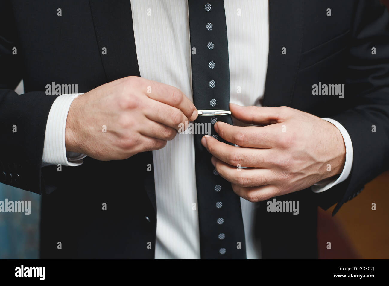 Black tie suit hi-res stock photography and images - Alamy
