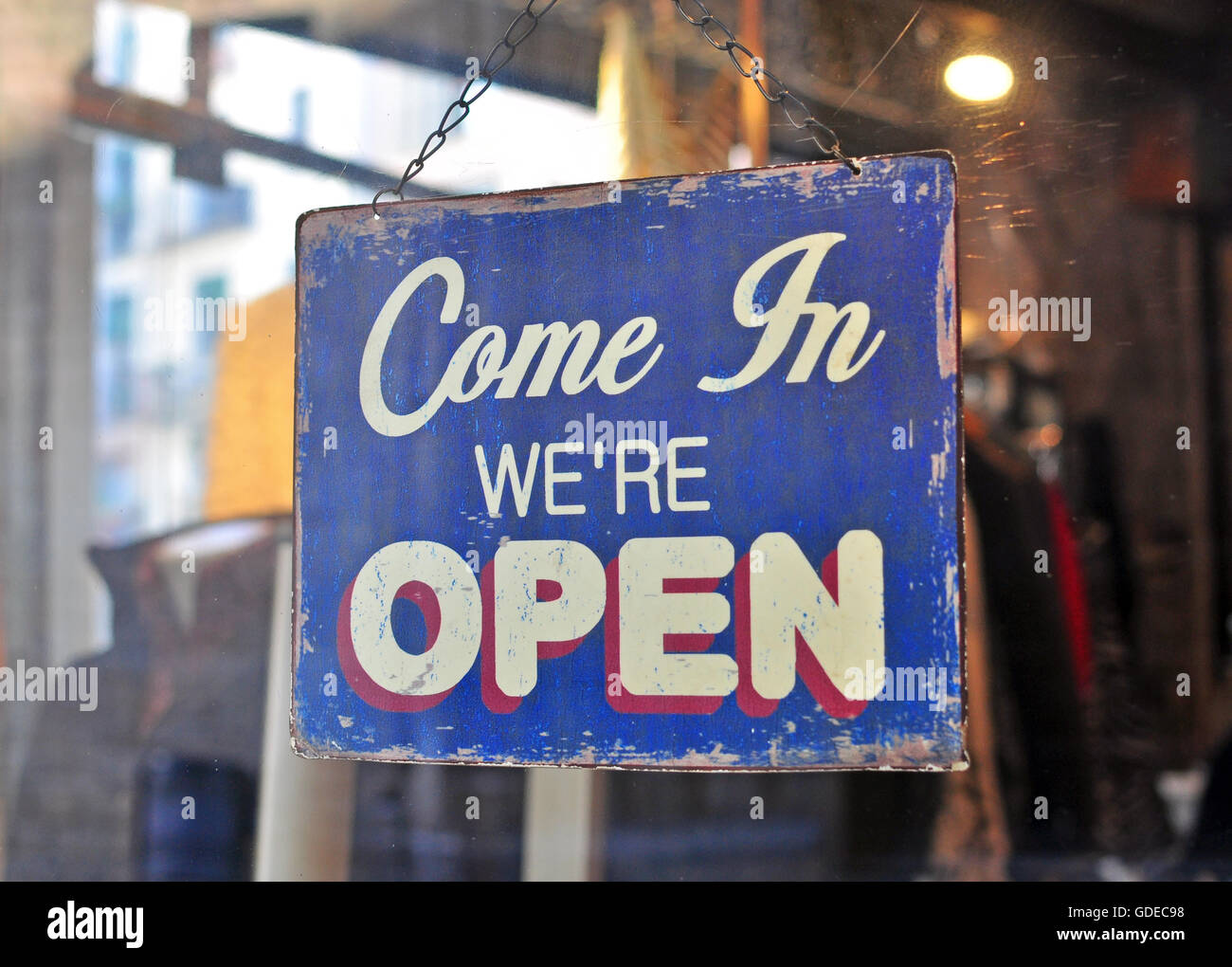 Retail open sign hi-res stock photography and images - Alamy