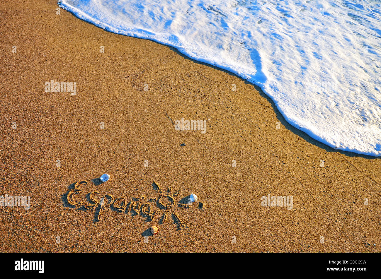 Mediterranean sign beach hi-res stock photography and images - Alamy