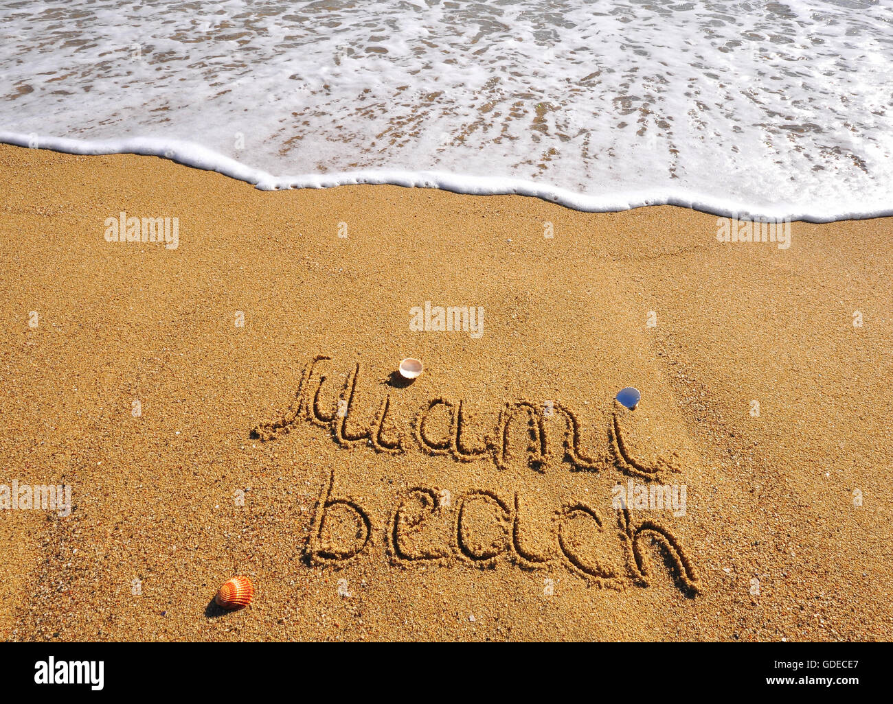 Miami beach summer background, Florida, USA Stock Photo - Alamy