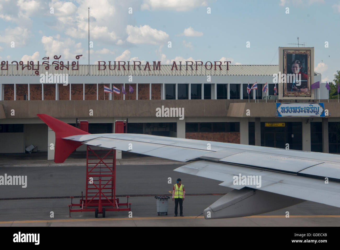 the airport of the city of Buri Ram in Isan in Thailand Stock Photo - Alamy