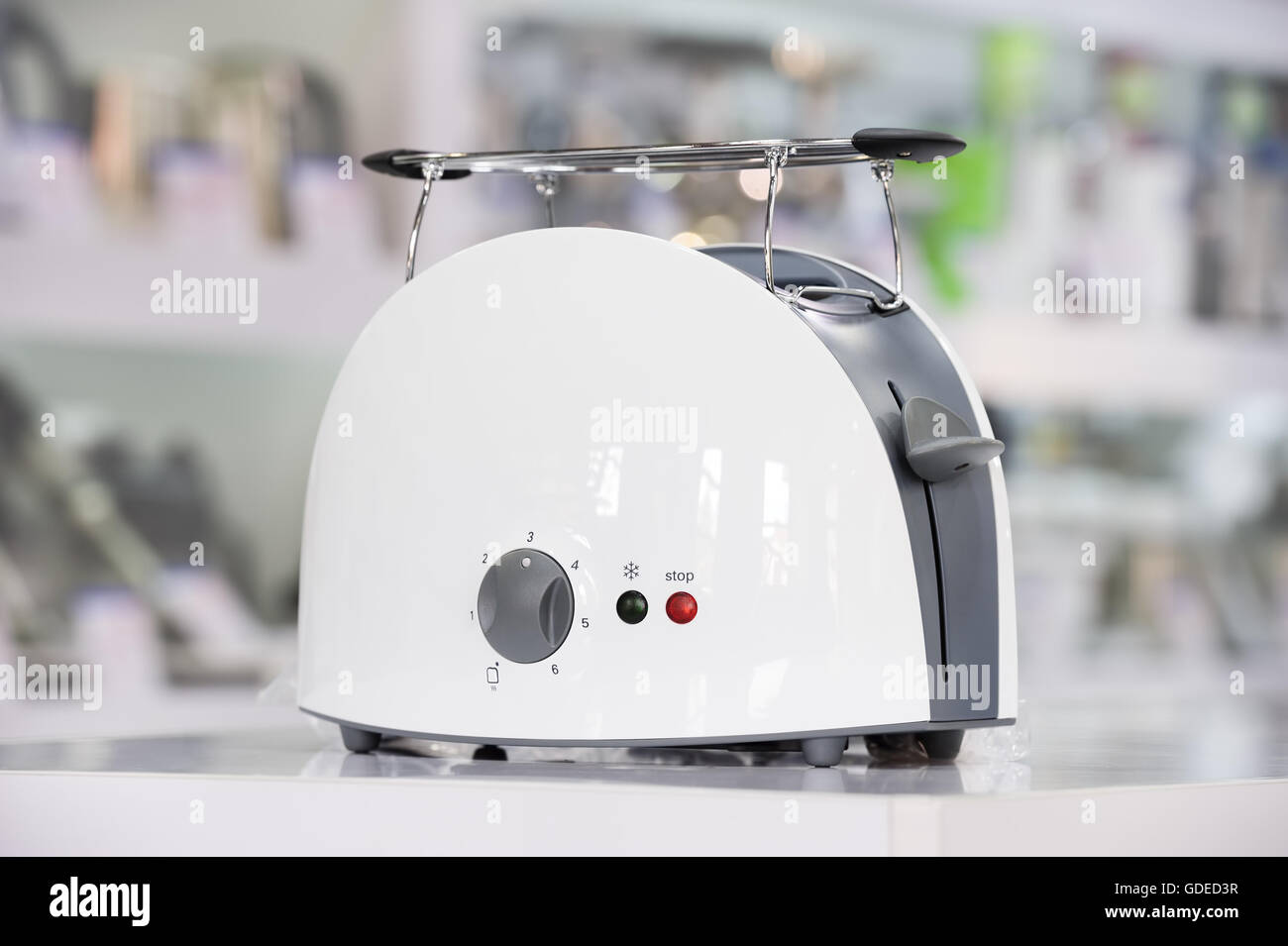 Shiny white toaster Stock Photo - Alamy