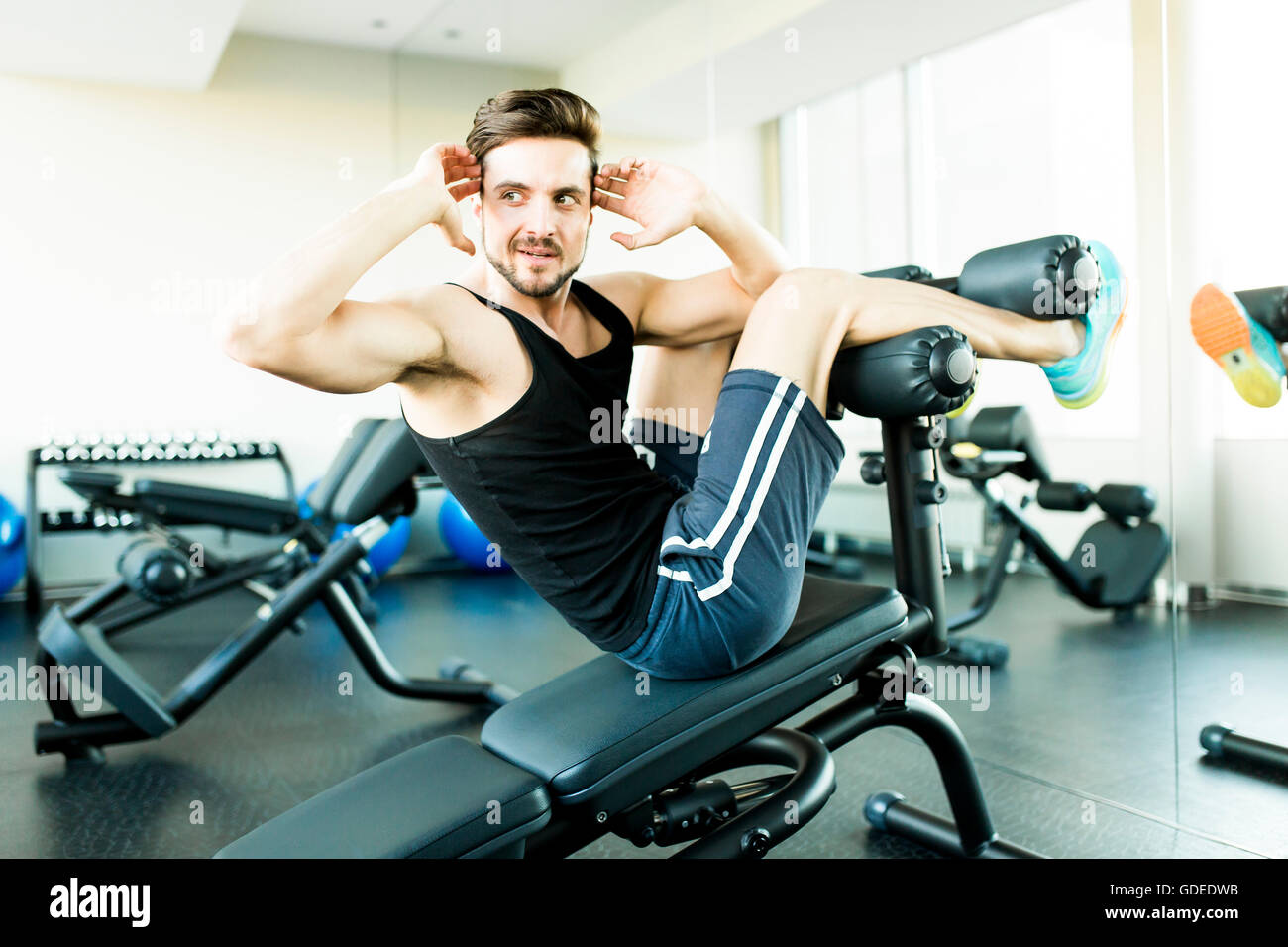 Abdominal muscles male hi-res stock photography and images - Alamy