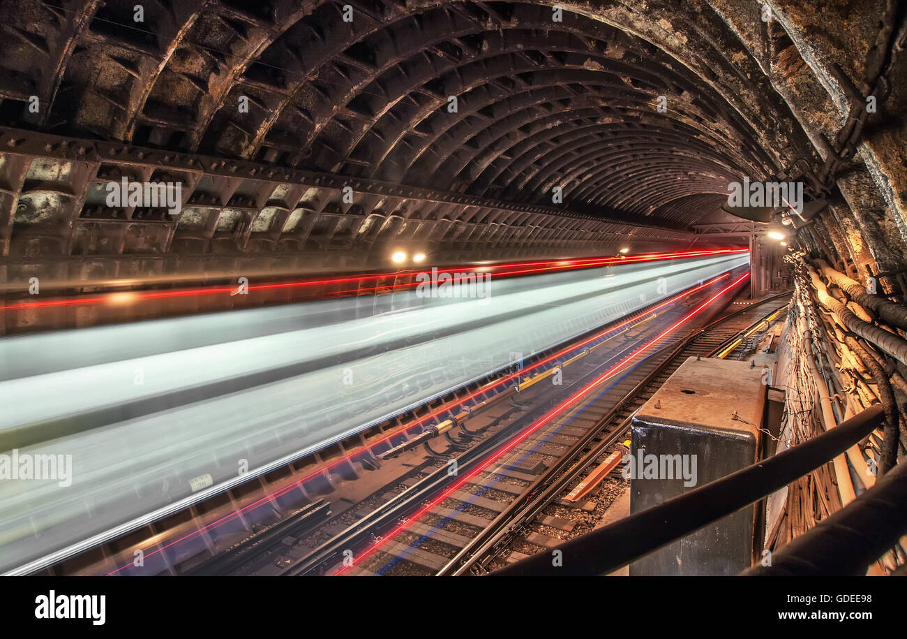 Passenger train tunnel tracks train hi-res stock photography and images ...