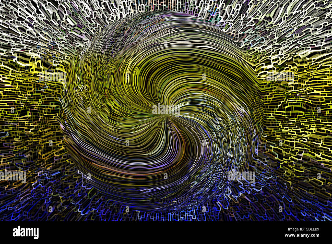 Colourful blue twist line shape pattern abstract dimension modern ...