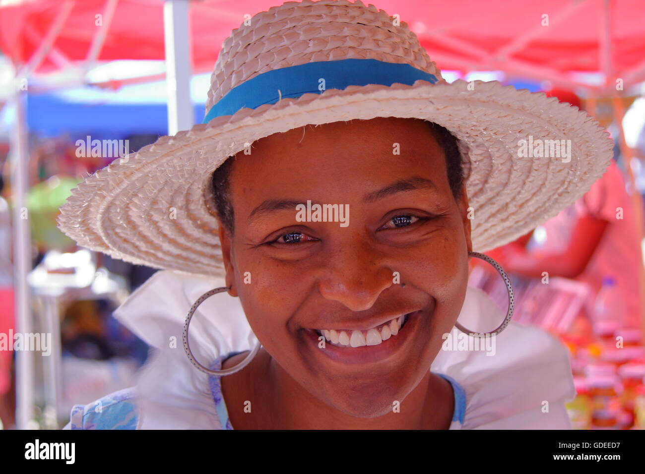 Mauritius woman hat hi-res stock photography and images - Alamy