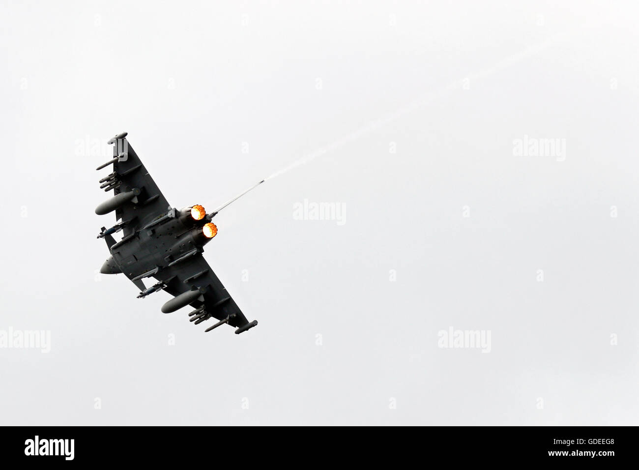 A Eurofighter Typhoon is seen during The Farnborough International ...