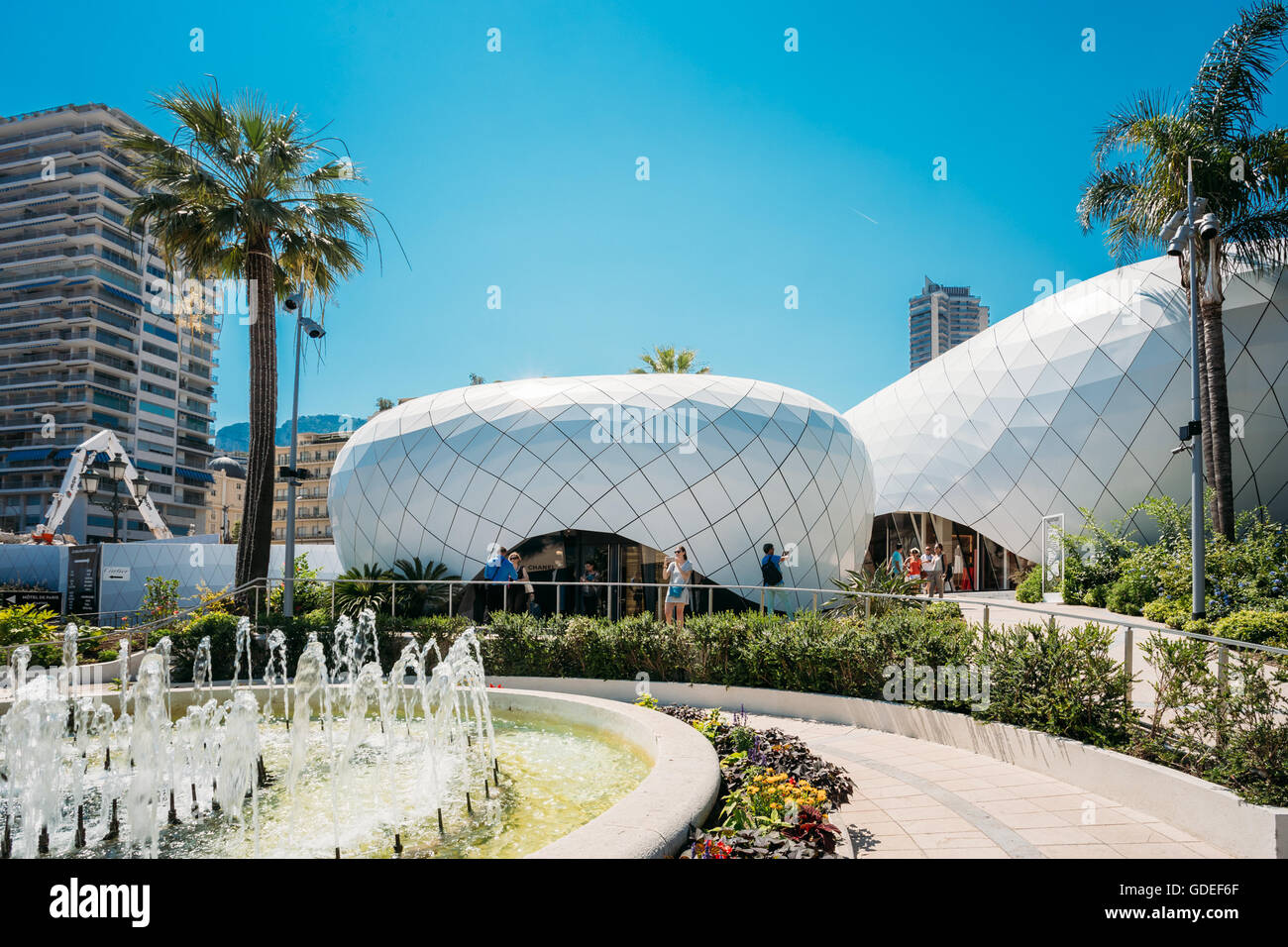 Monte-Carlo, Monaco - June 28, 2015: People taking photo near Monte ...