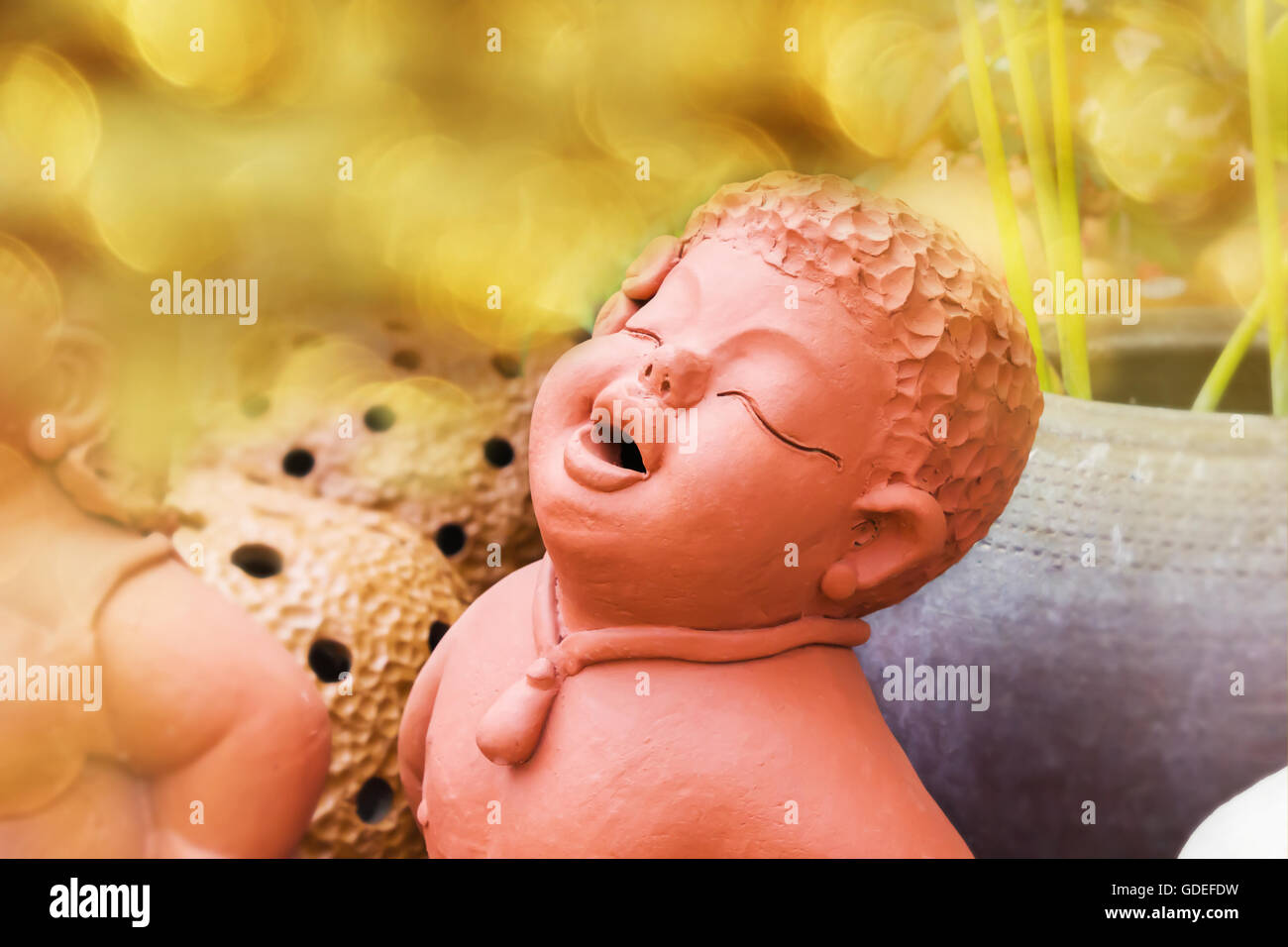 Fat women baked clay doll with impress happy face,Fat women hardened ...