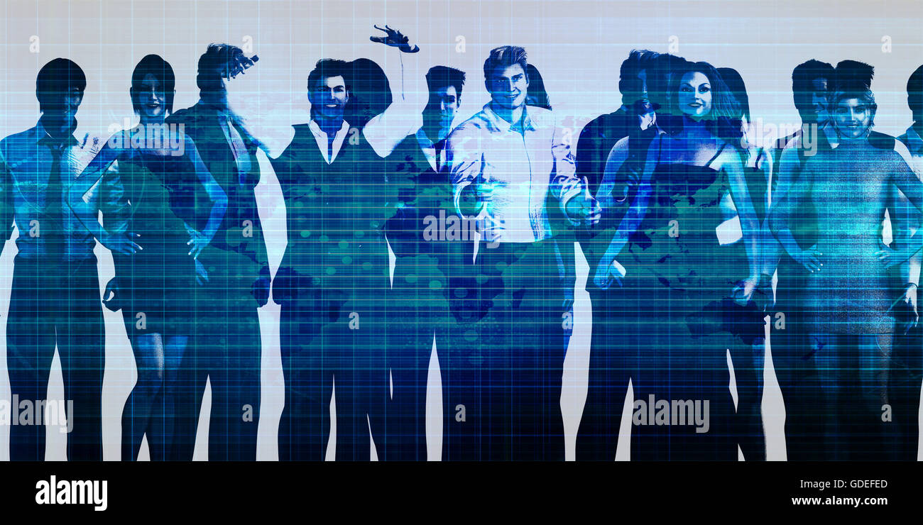 Business People Group Standing Together in Unity Stock Photo - Alamy