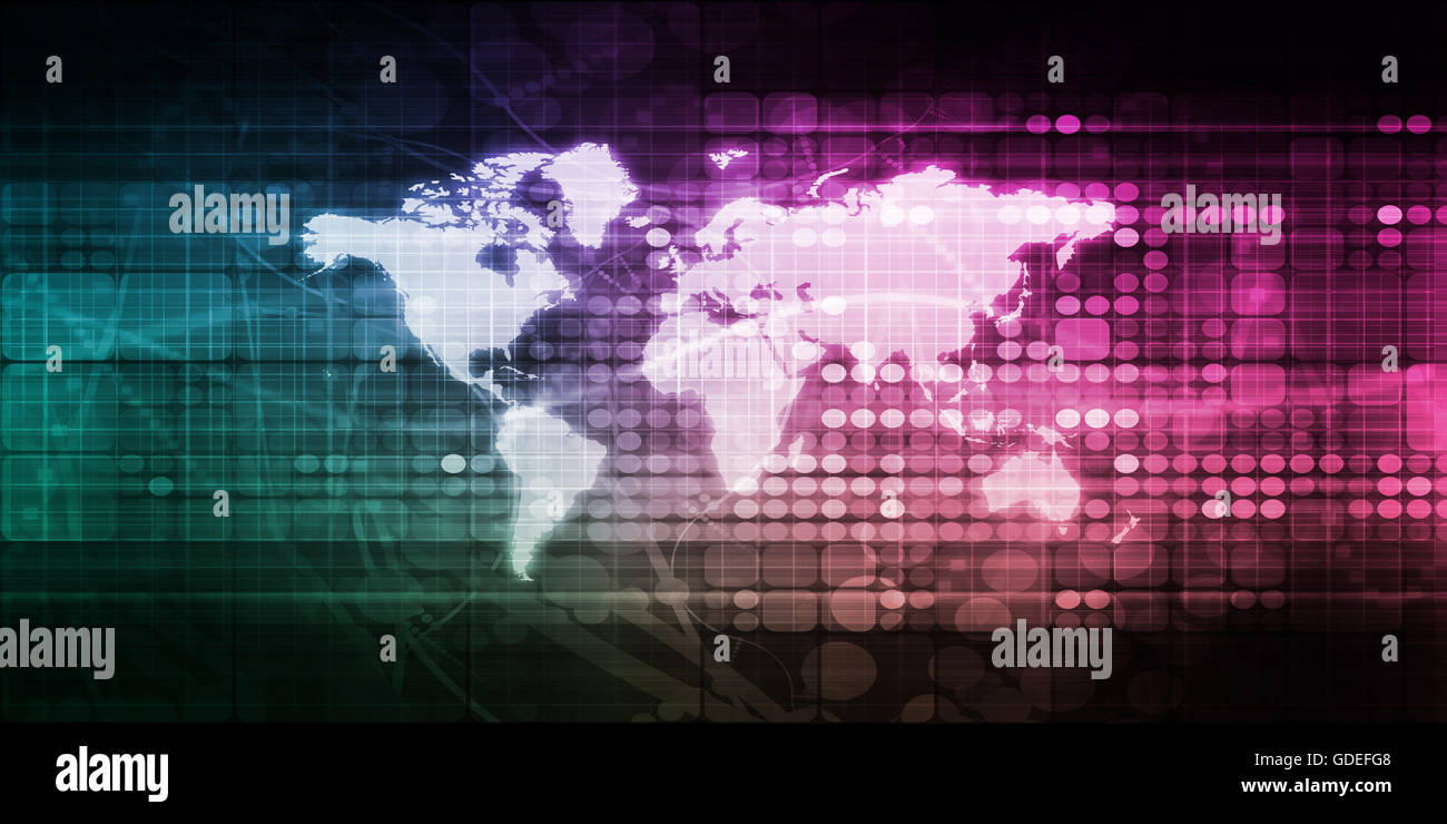 Global Network Connection and Integrated System art Stock Photo - Alamy