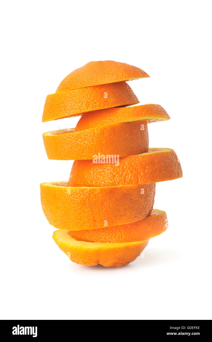 Cut ripe raw orange Cut Out Stock Images & Pictures - Alamy