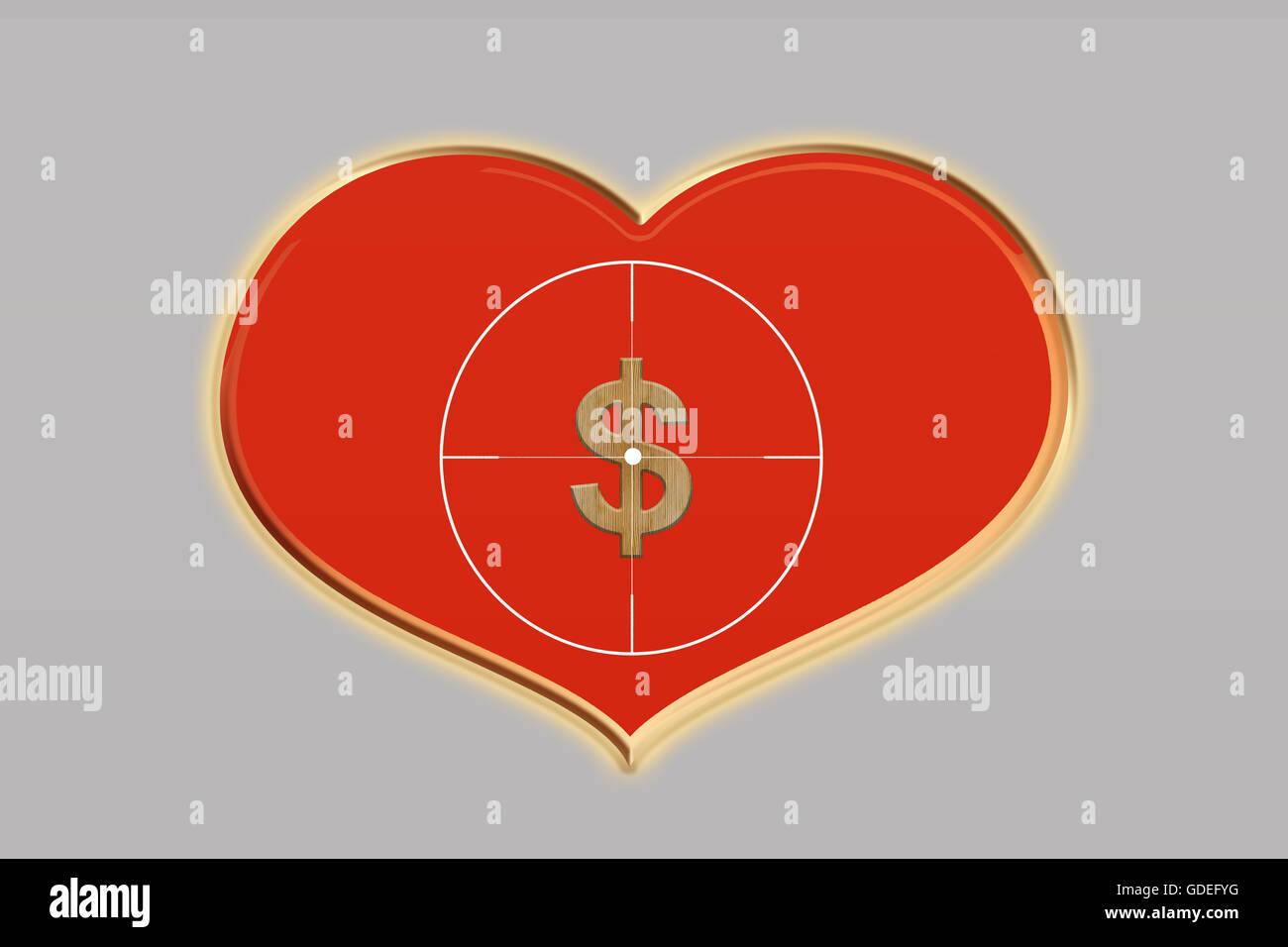 Dollar sign heart hi-res stock photography and images - Alamy