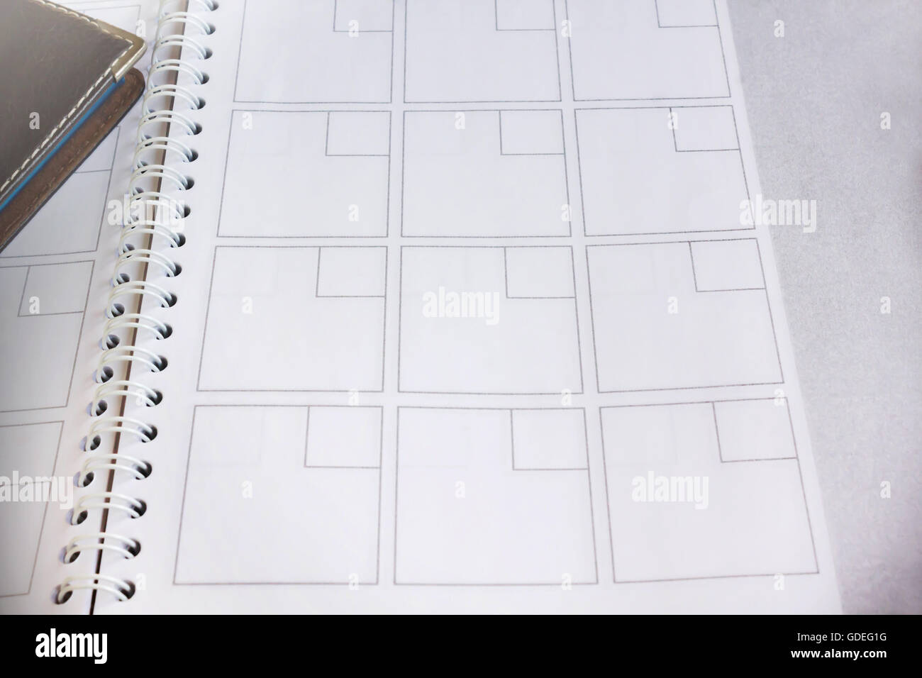 Blank organizer note book for background Stock Photo - Alamy