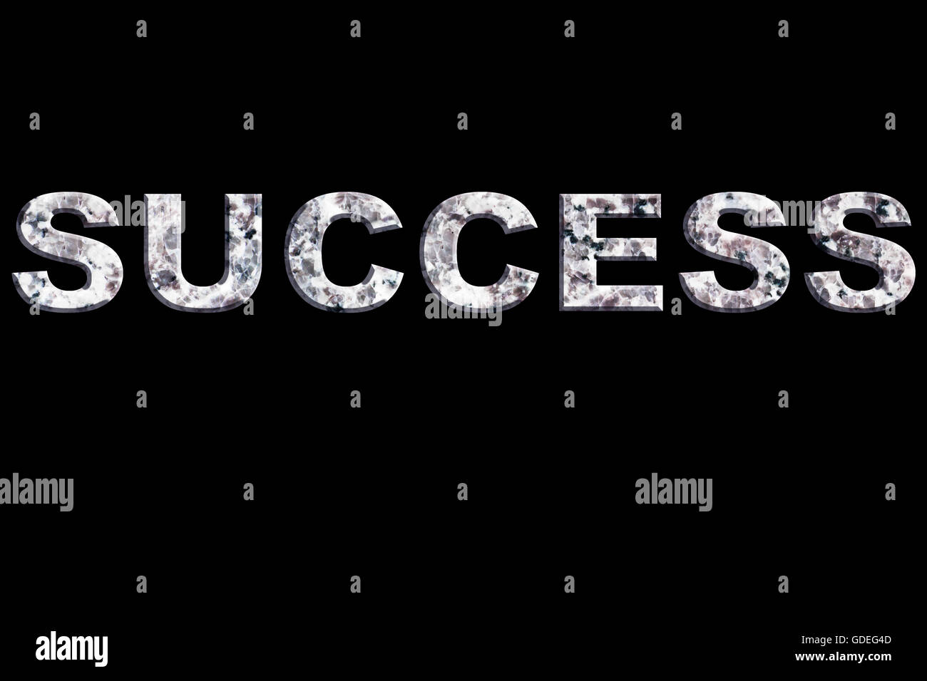 Isolated natural marble texture font style text success Stock Photo - Alamy