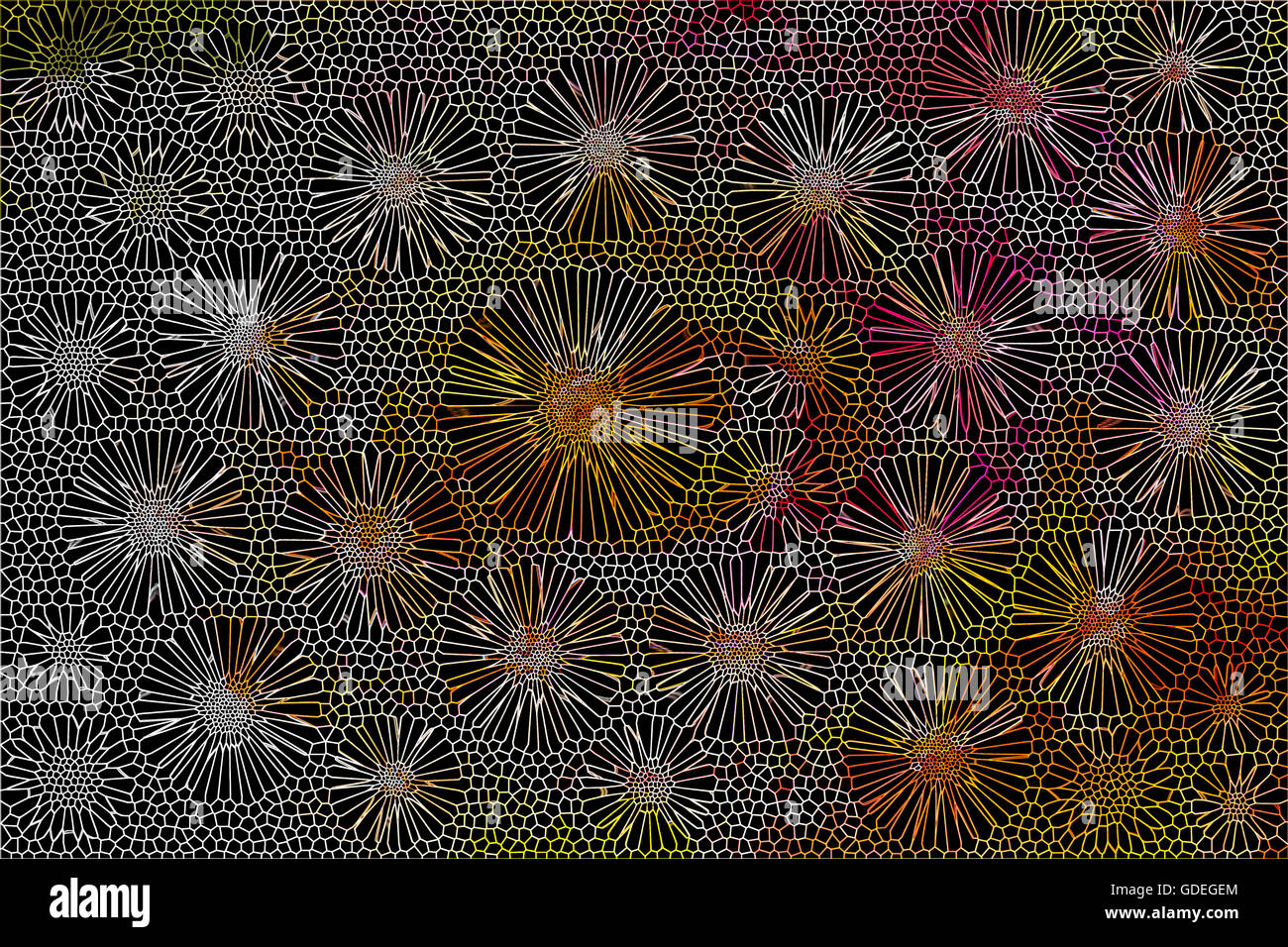 Classic vintage colourful line in glass pattern style abstract ...