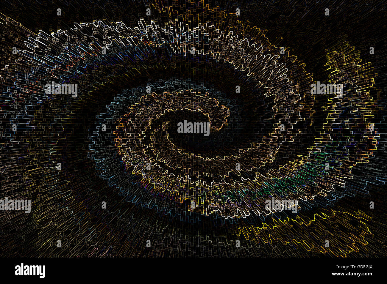 Wonderful twist square bar line pattern on black background Stock Photo ...