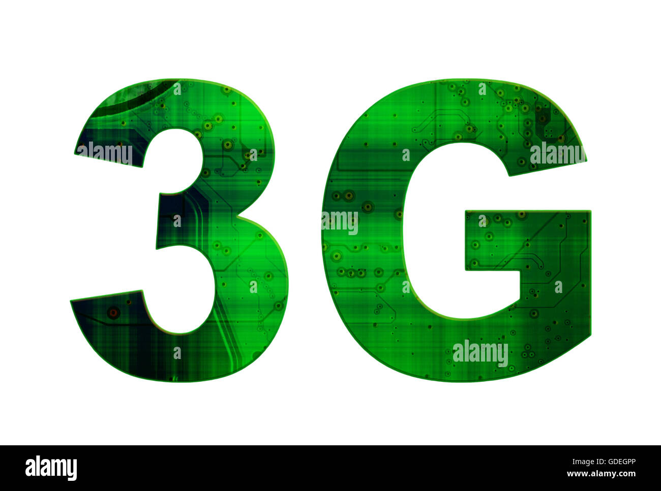 Isolated green and black text 3G on white background Stock Photo - Alamy