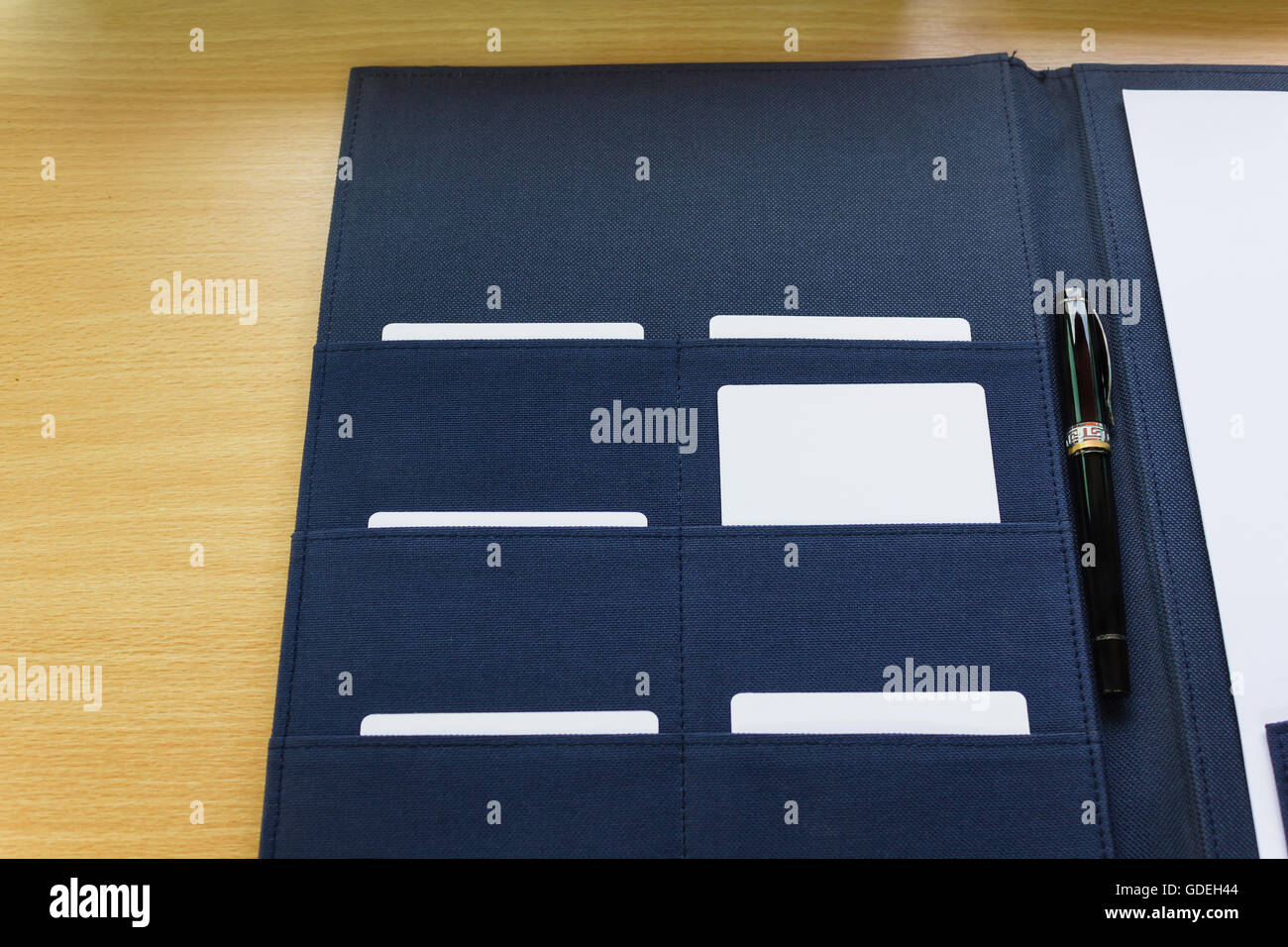 Blank business card in file folder selected, unique or important one ...