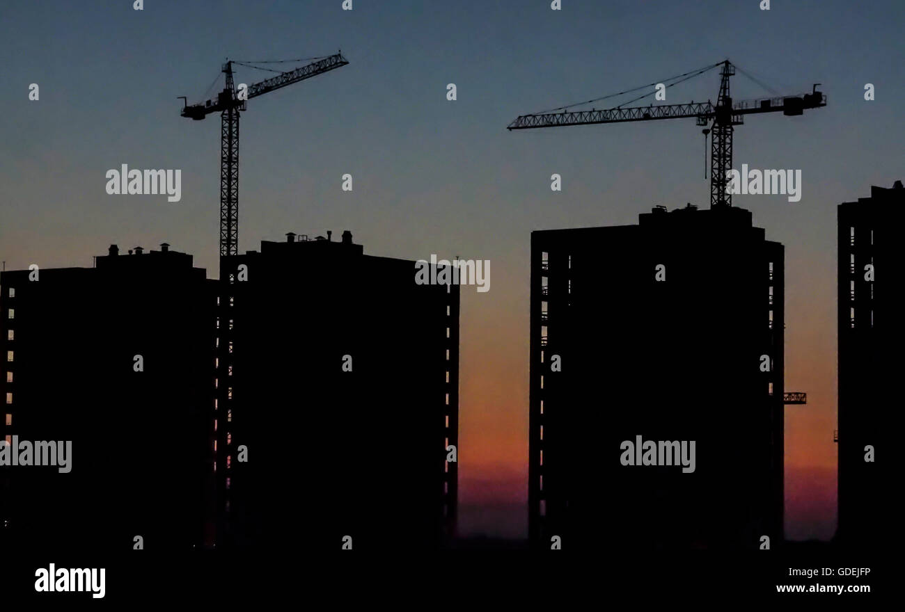 Construction site sunset hi-res stock photography and images - Alamy