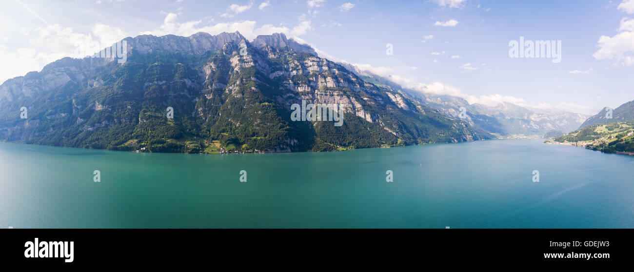 Lake Walensee and mountains, Switzerland Stock Photo - Alamy