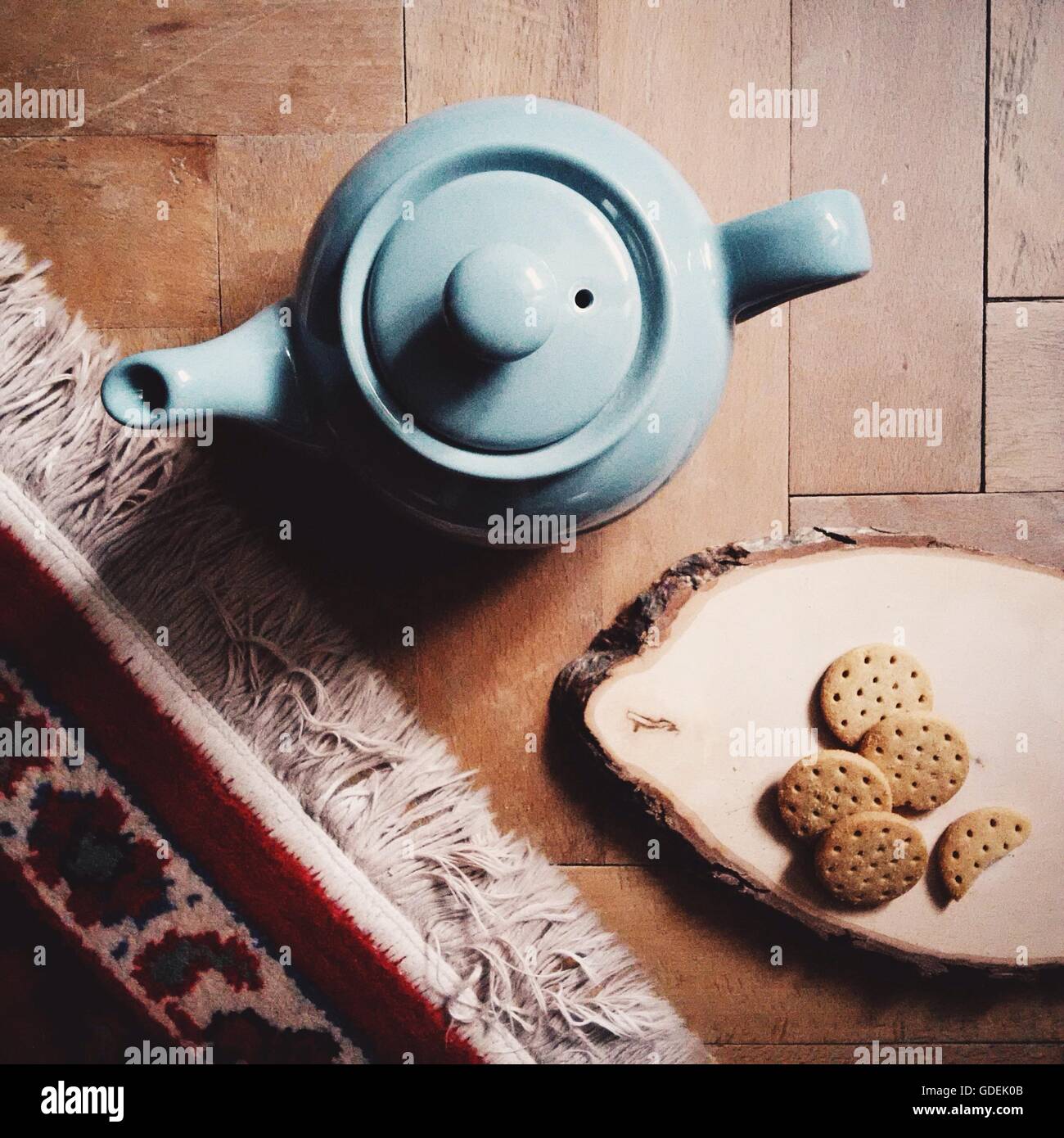 Pot of tea and homemade cookies Stock Photo - Alamy