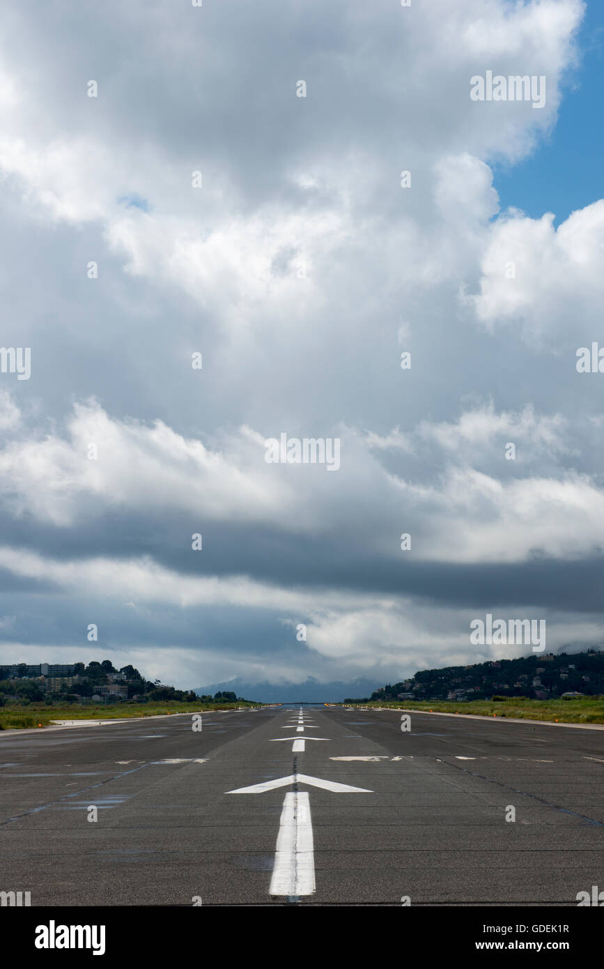 Airport runway corfu greece hi-res stock photography and images - Alamy