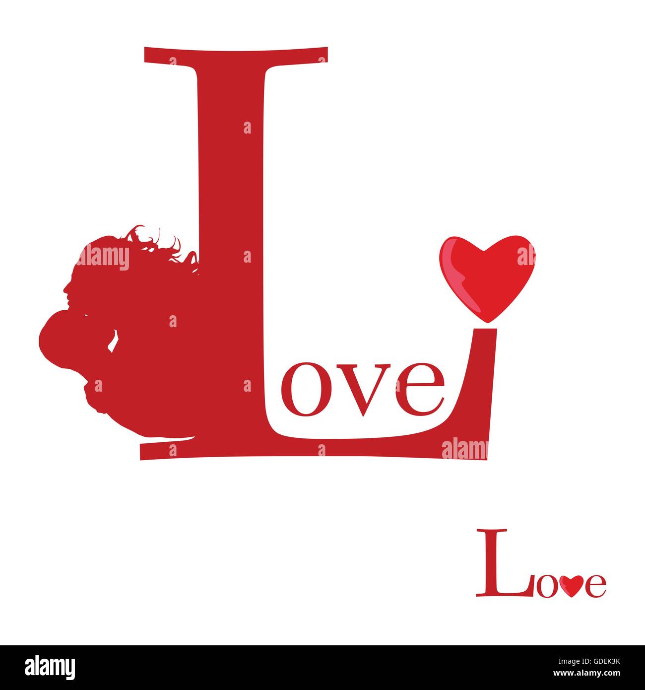 sign of love on red vector illustration Stock Vector Image & Art - Alamy