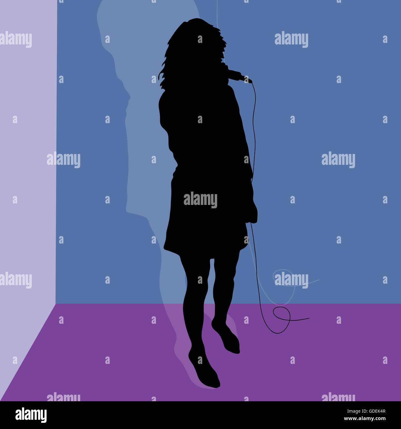 Singer silhouette Stock Vector Images - Alamy
