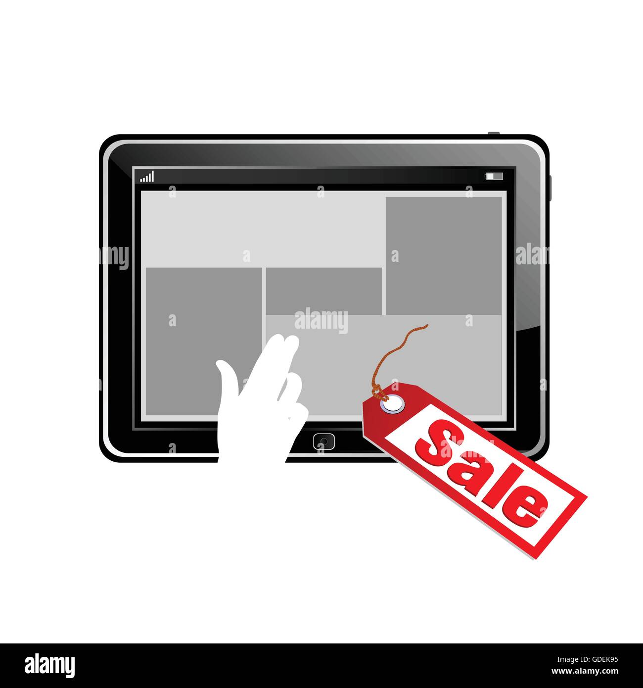 tablet on sale vector illustration Stock Vector Image & Art - Alamy