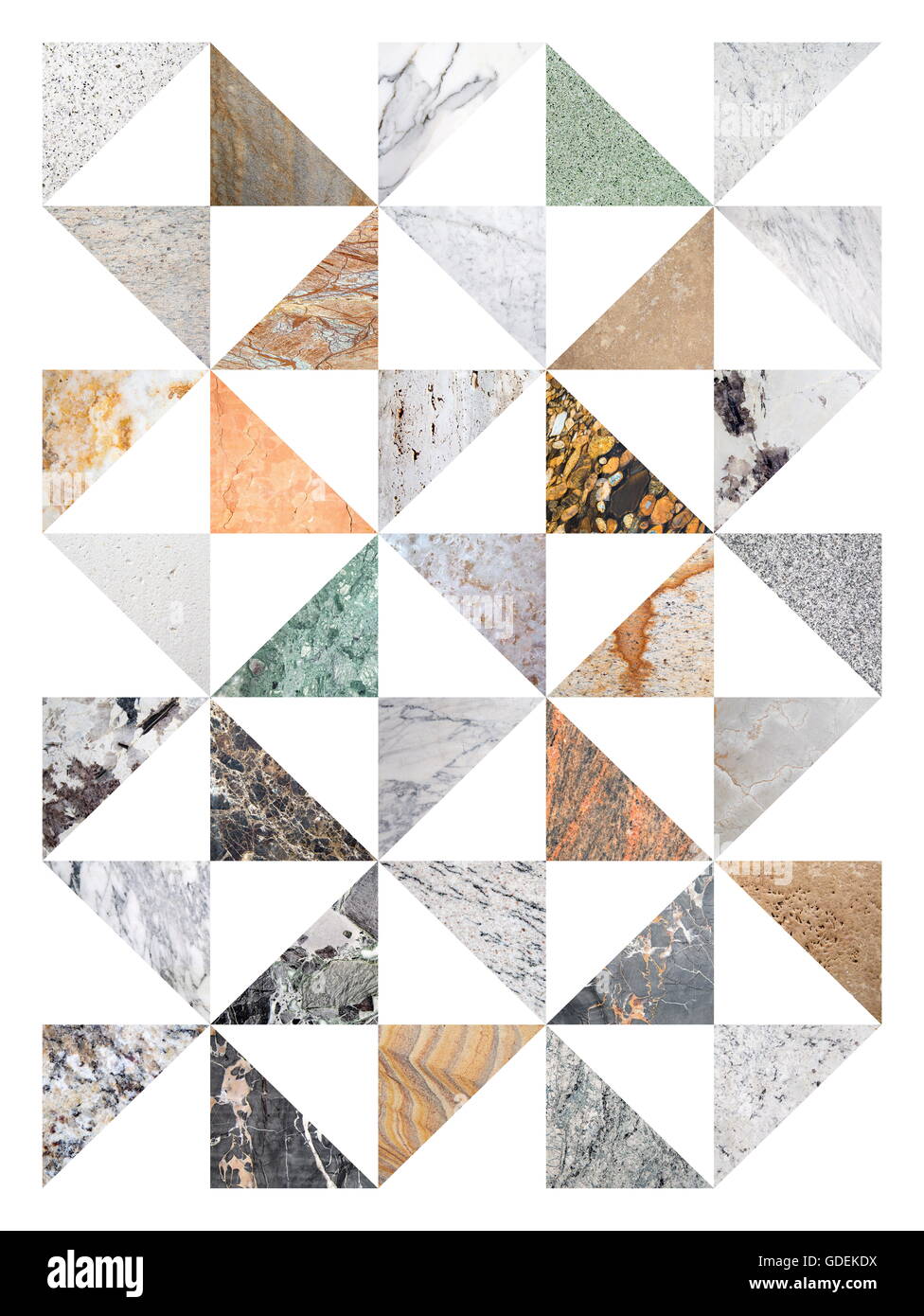 Abstract collage poster made of various marbles Stock Photo - Alamy