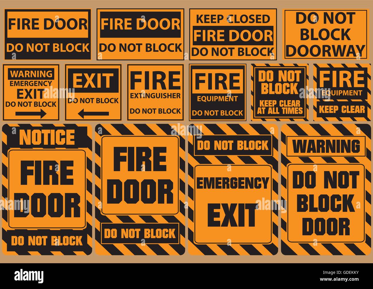 Evacuation signs Stock Vector Images - Alamy
