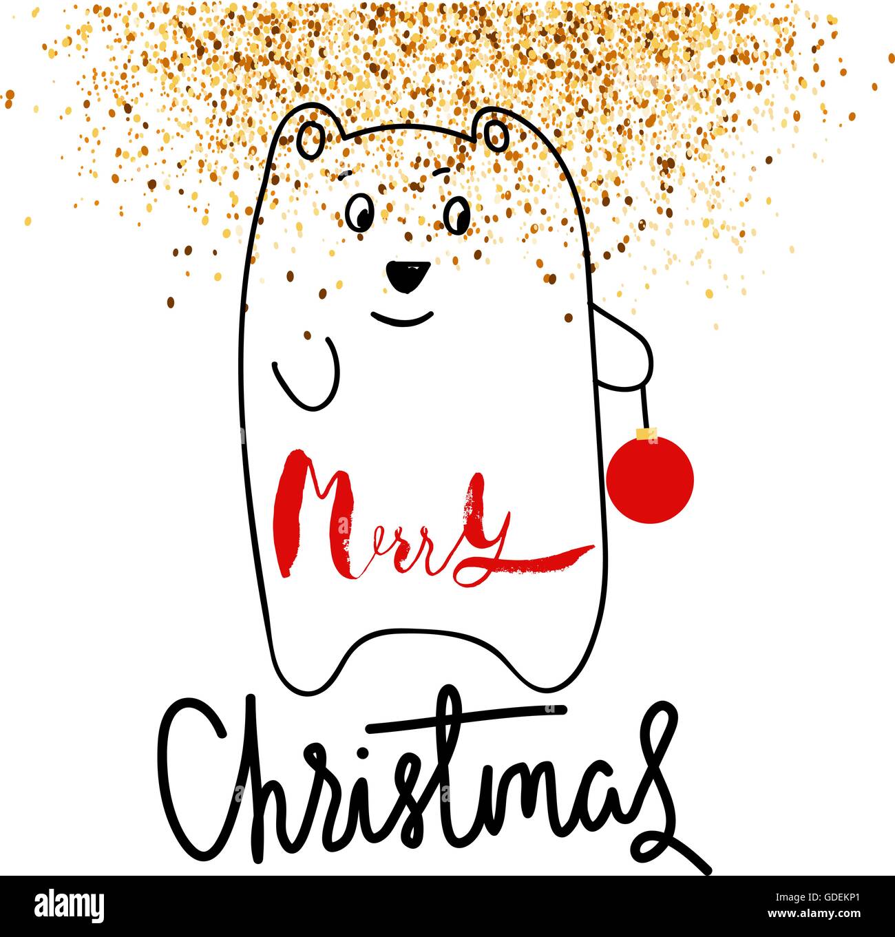 Shining red christmas ball Stock Vector Images - Alamy