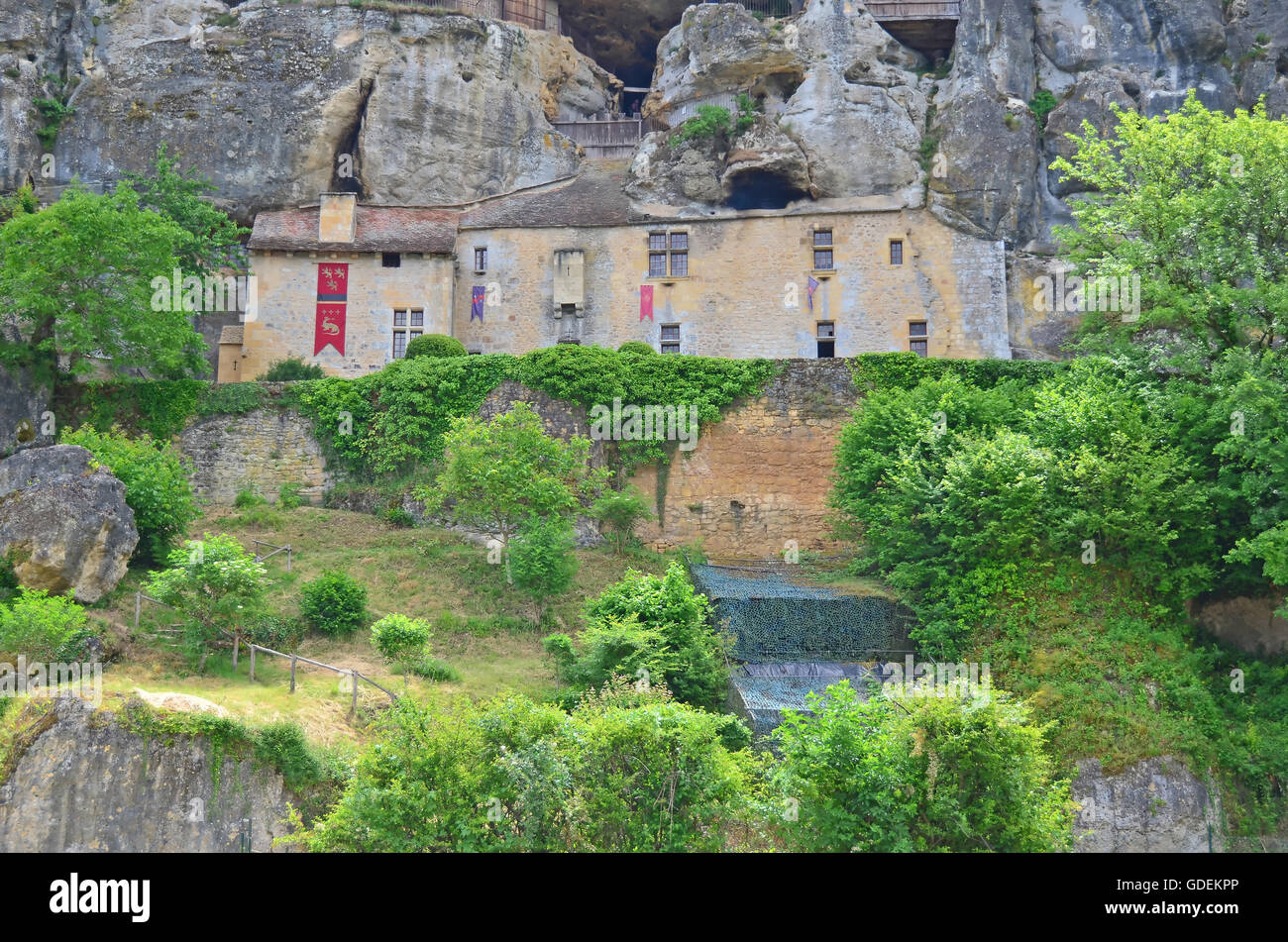 A fortified cave house,occupied from prehistoric times,built into caves ...