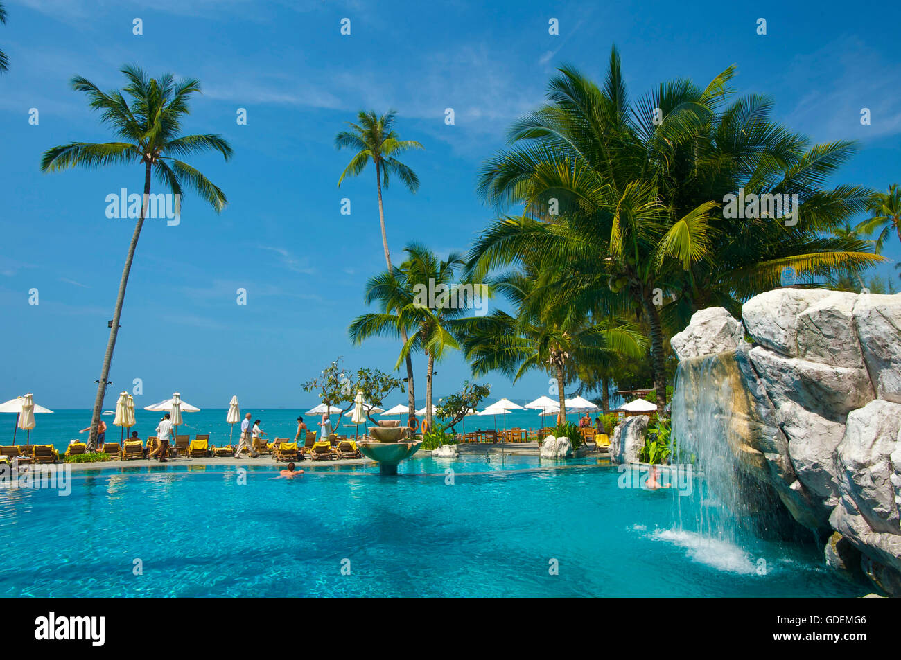 Swimming Pool of the Centara Resort, Krabi, Thailand Stock Photo - Alamy