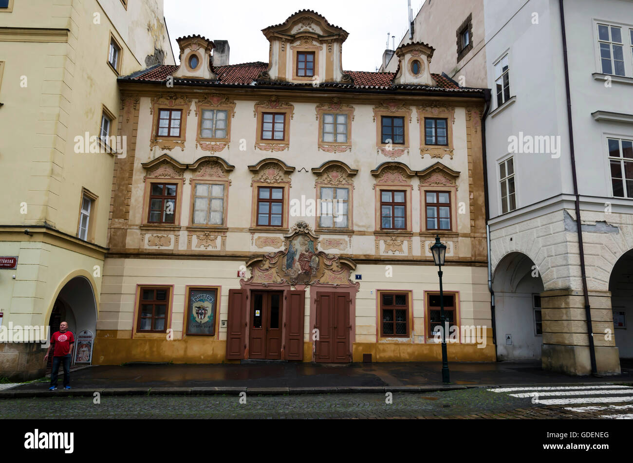 A highly-decorated building in the centre of Prague (Praha) in the ...